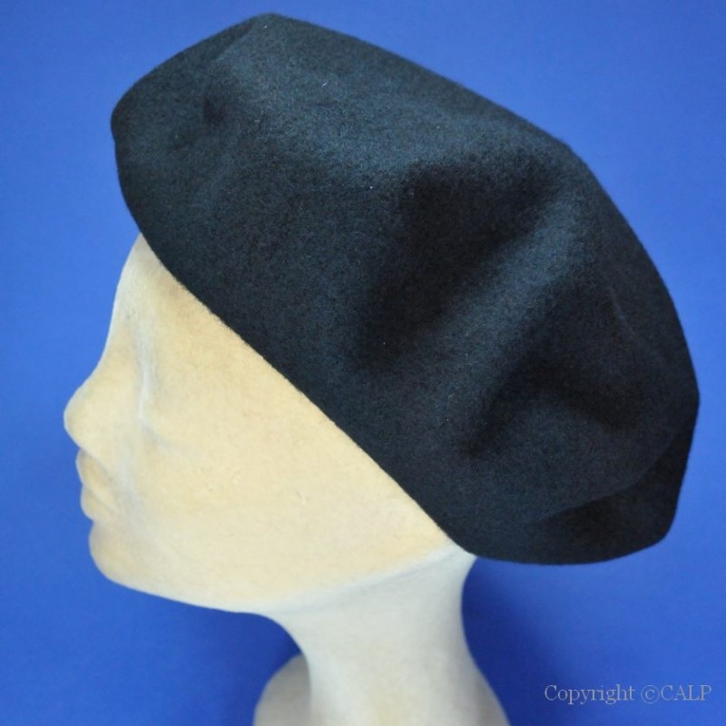 Béret basque noir - Achat bérets femmes noir grand bord - Béret noir