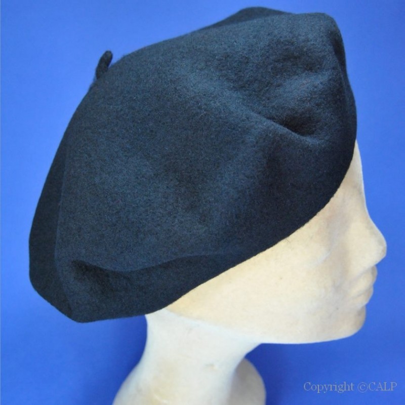 Béret basque noir - Achat bérets femmes noir grand bord - Béret noir