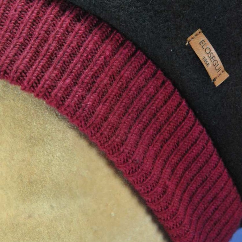 Béret hermès bicolore en laine - Achat beret Hermès bord côte élastiqué ...